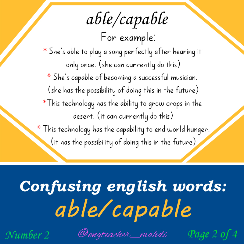 the difference between able and capable